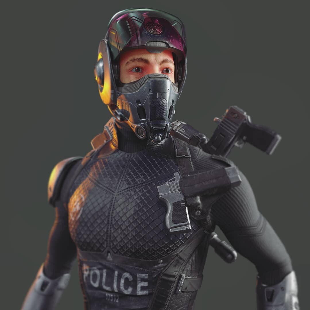 ArtStation - police 3d cg character
