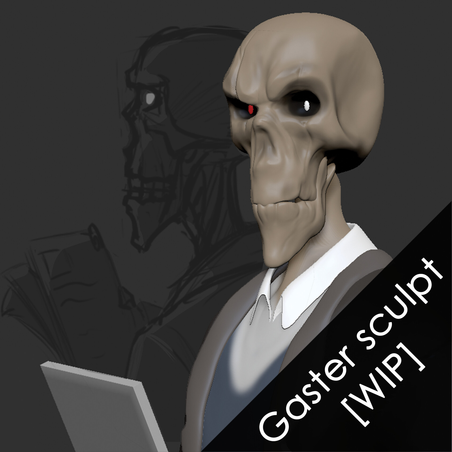 ArtStation - Gaster sculpt [WIP]