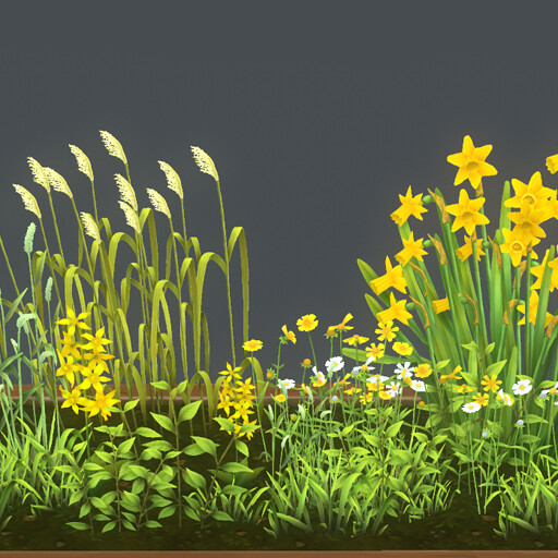 ArtStation - Hand Painted Plants Study