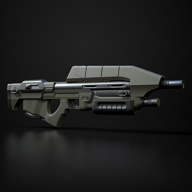 ArtStation - Halo CE Assault Rifle - Design Refresh