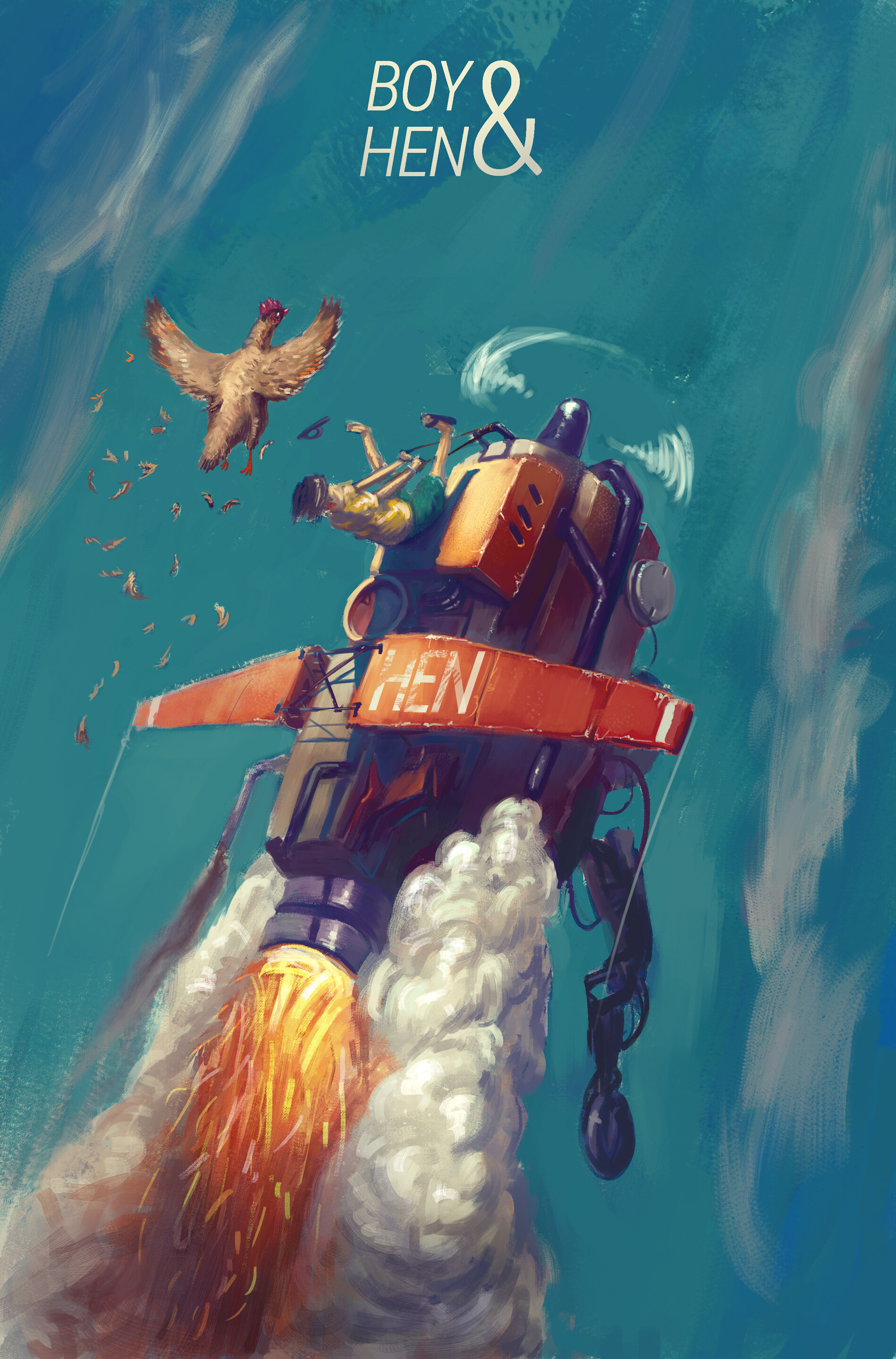 ArtStation - BOY & HEN (colored)