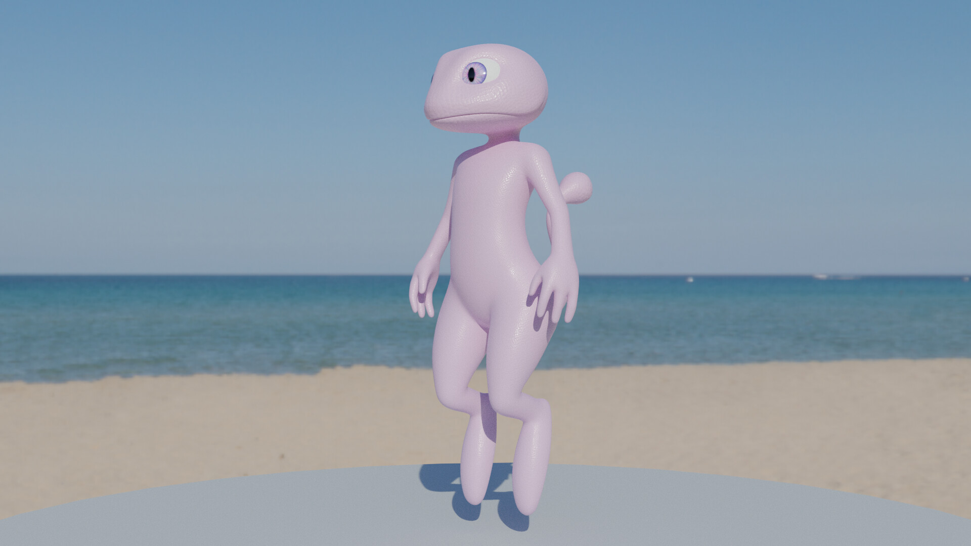 ArtStation - Pink Semi-Humanoid Lizard
