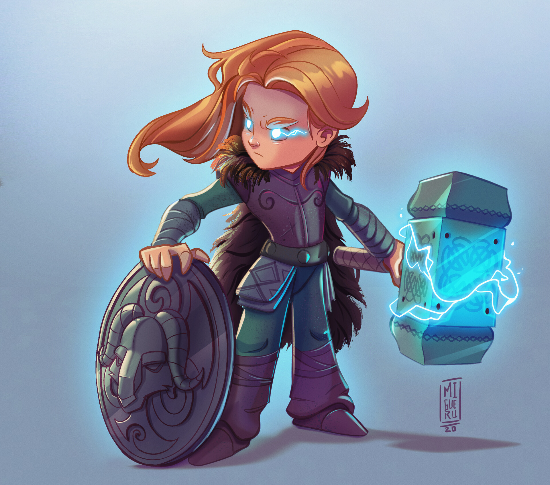 ArtStation - YOUNG THOR / Character design challenge - Norse Gods