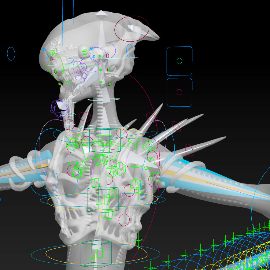 ArtStation - My Xenomorph Custom Character Rig 3ds Max