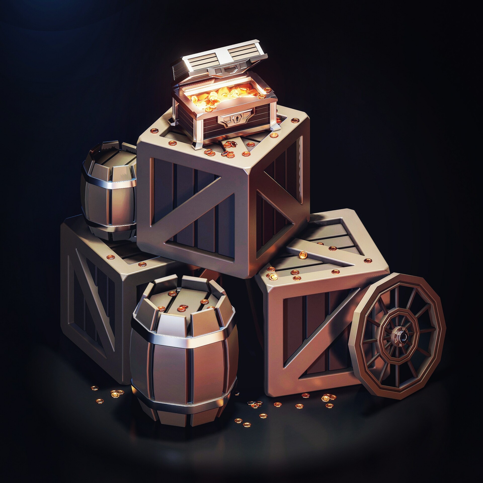 ArtStation - Wooden Crates