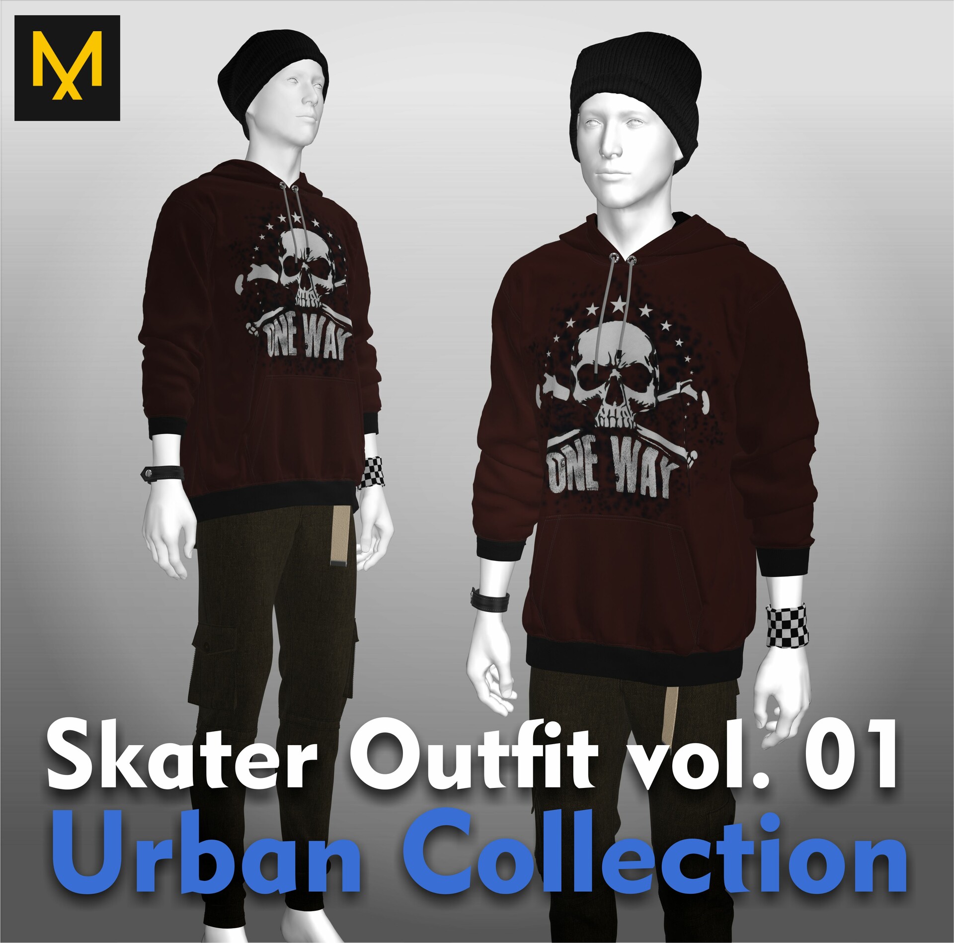 ArtStation - Skater Outfit vol.01 - Urban Collection