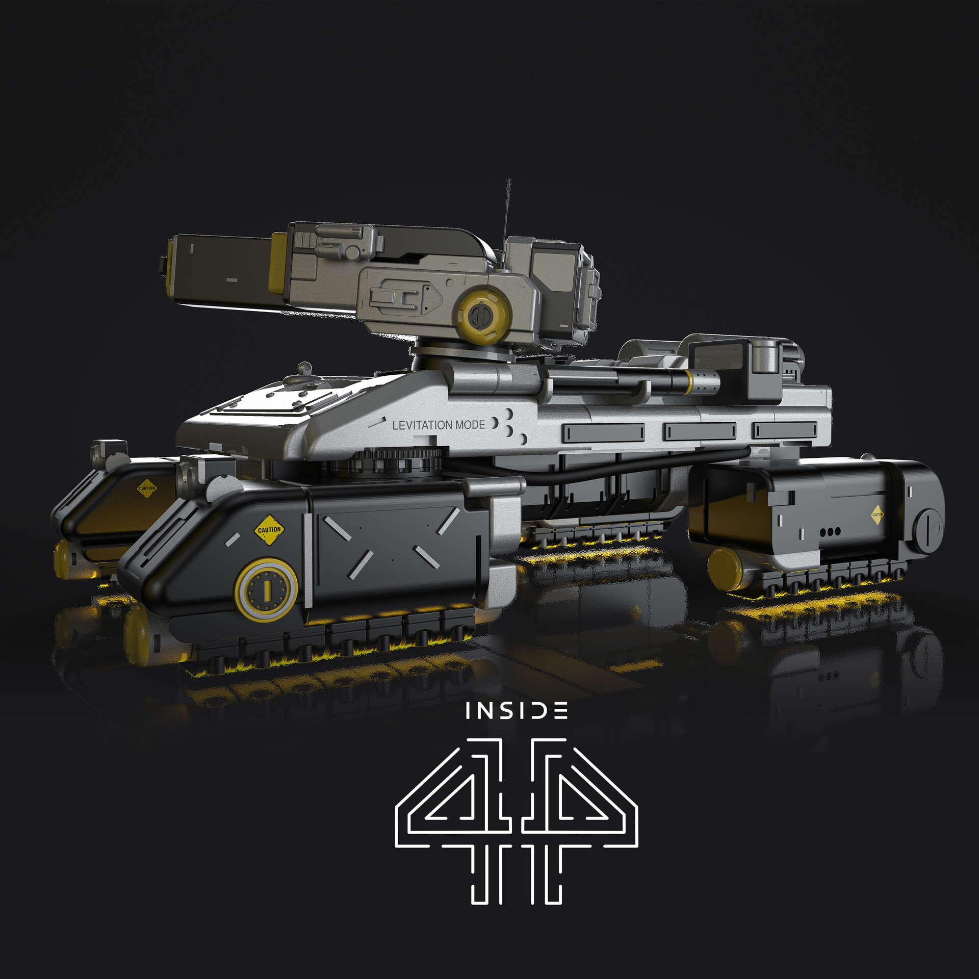 ArtStation - INSIDE 44 | LEVITATING MOON TANK | 3D PRINT