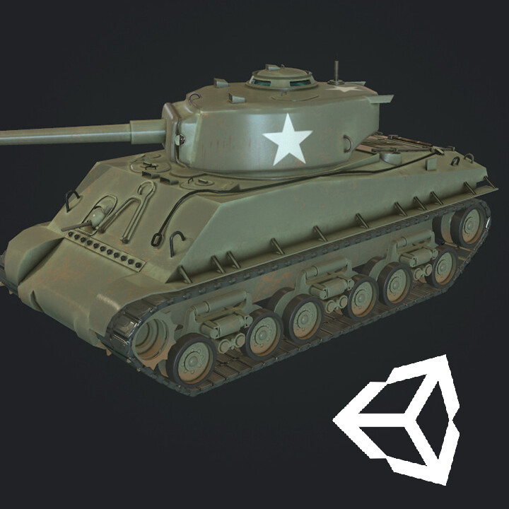 ArtStation - M4A(3) Sherman US Tank