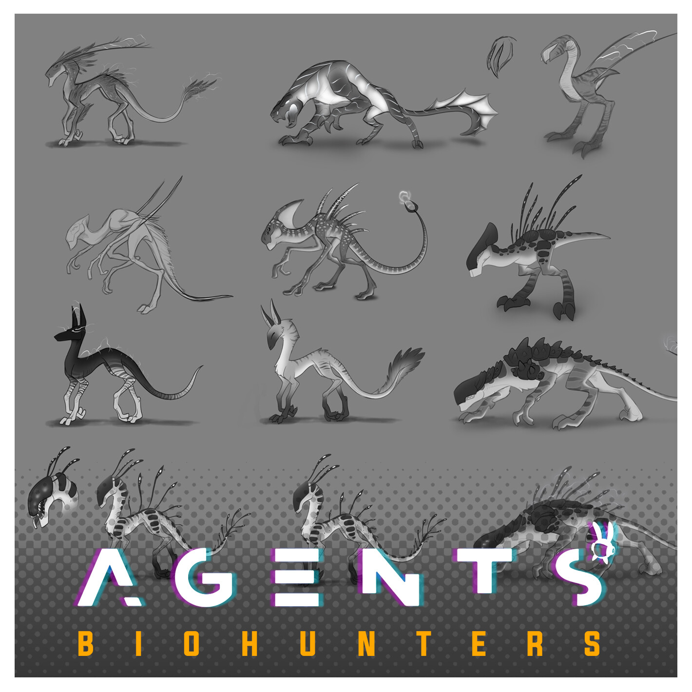 ArtStation - Bio-creatures Design (Agents: Biohunters Game)