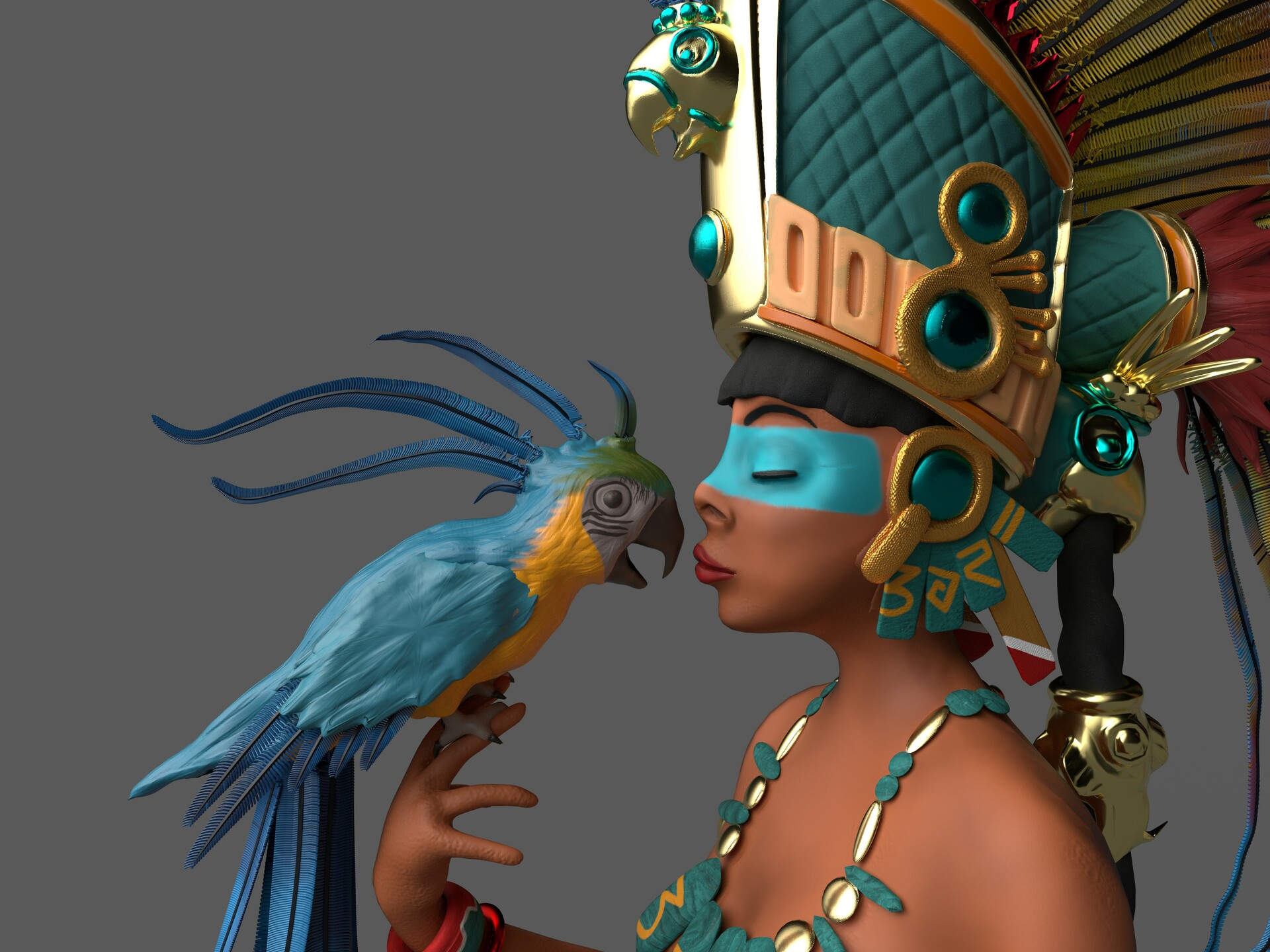 ArtStation - Parrot Character - textured