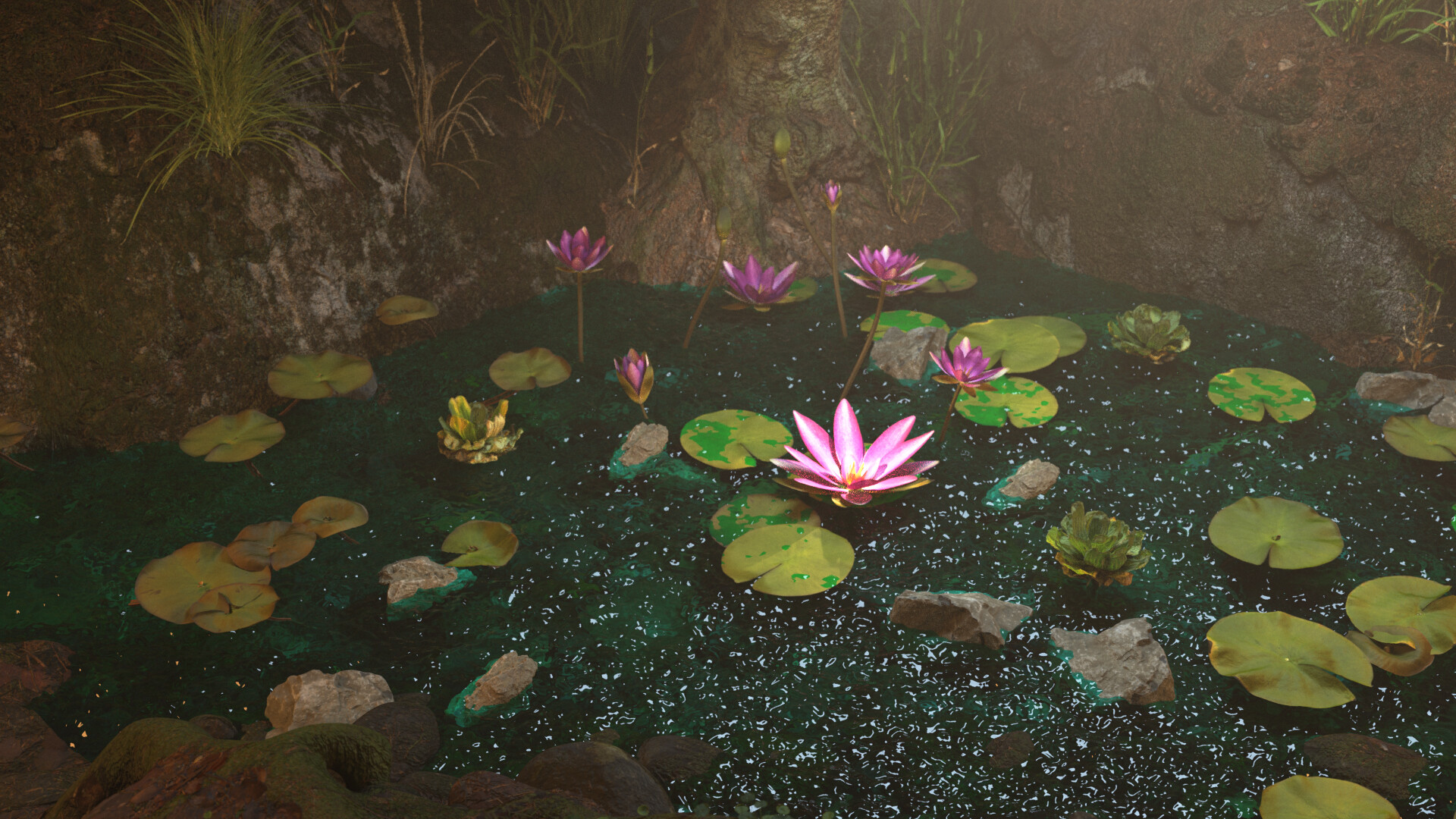 ArtStation - Lotus in the Night