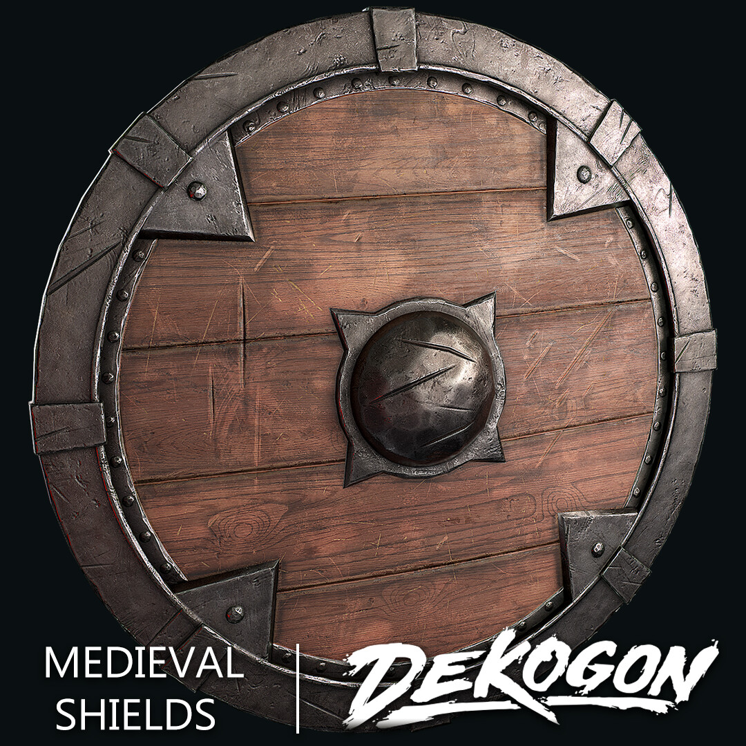 ArtStation - Dekogon - Medieval Shield Assets