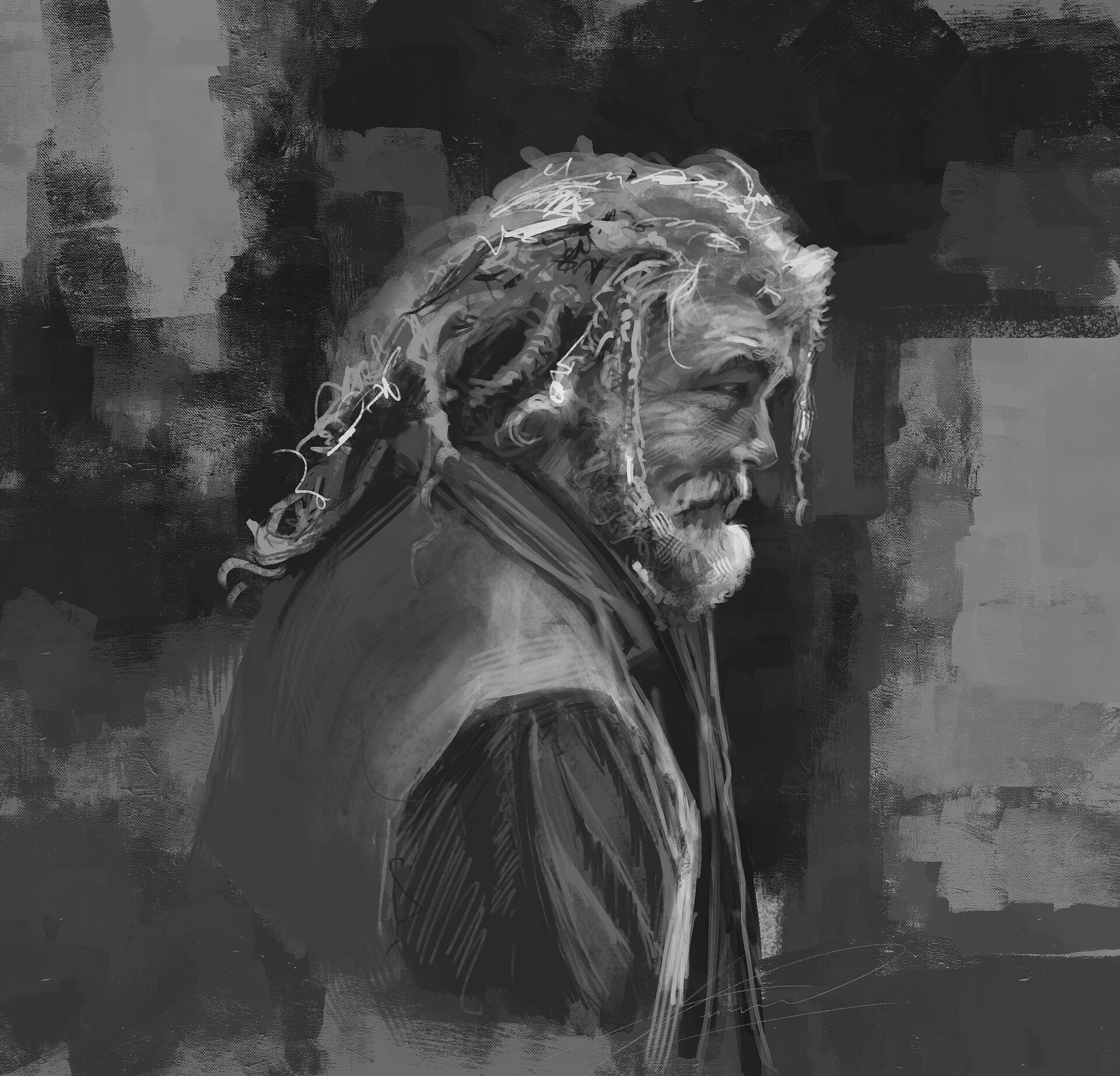 ArtStation - Old man | Speedpaint