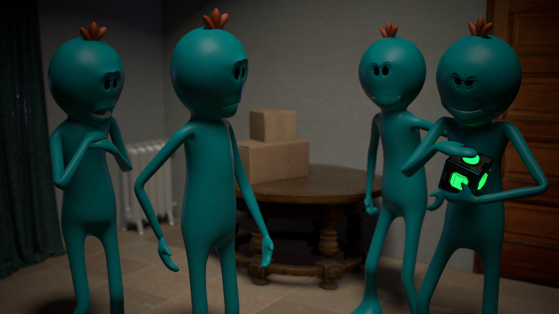 ArtStation - Mr Meeseeks and the Meeseeks Box