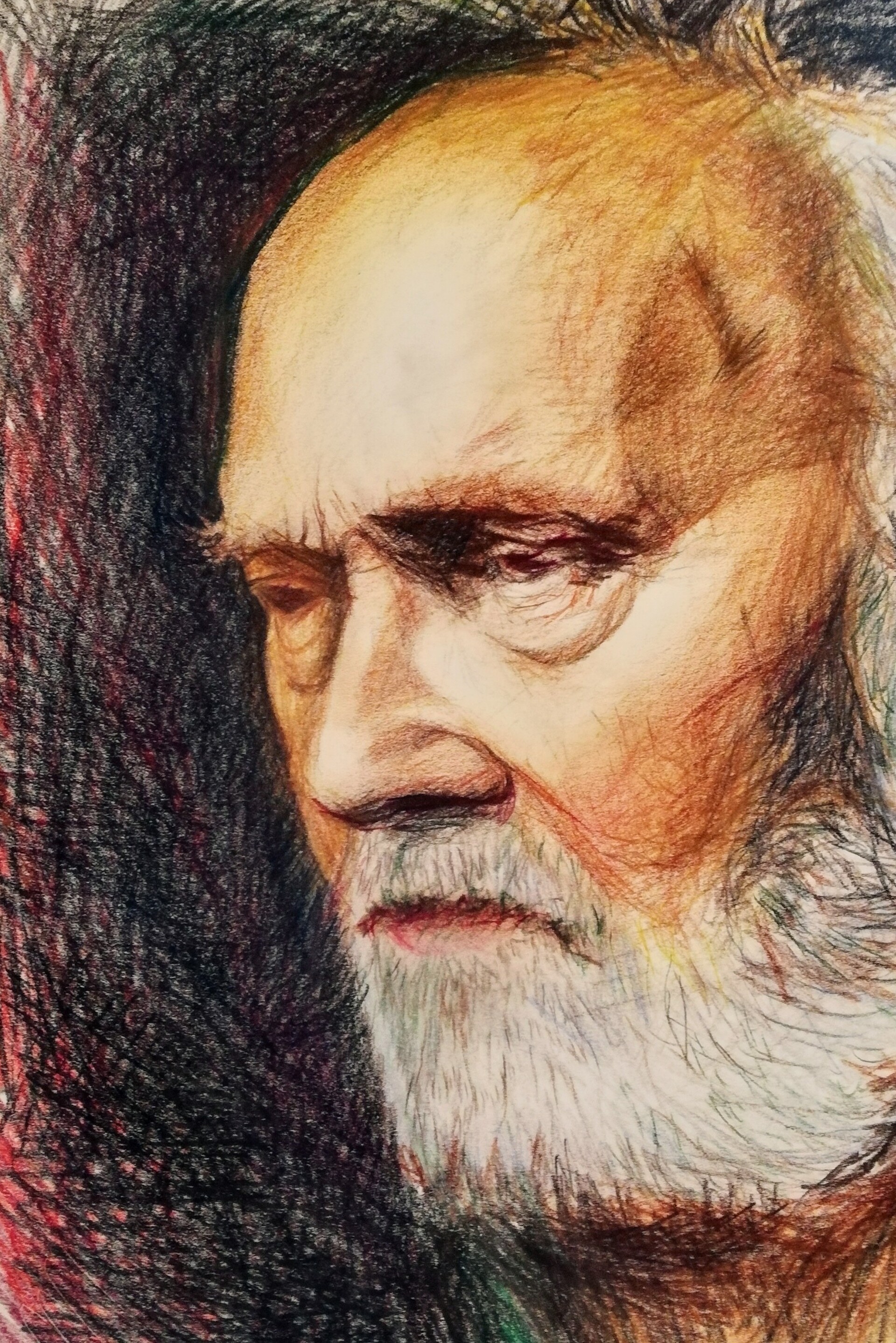 ArtStation - Drawing portrait with color pencil