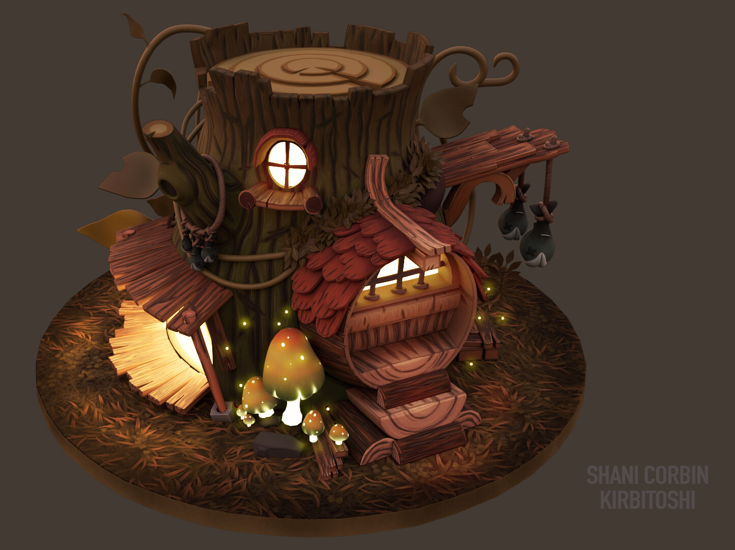 ArtStation - Tree Stump House