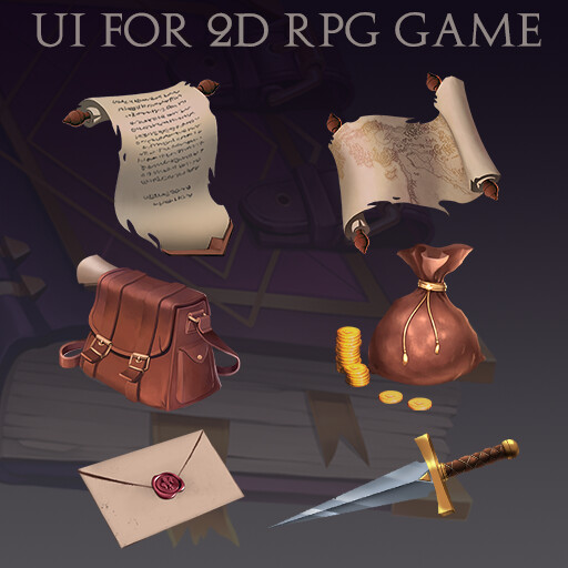 ArtStation - UI icons for mobile RPG game