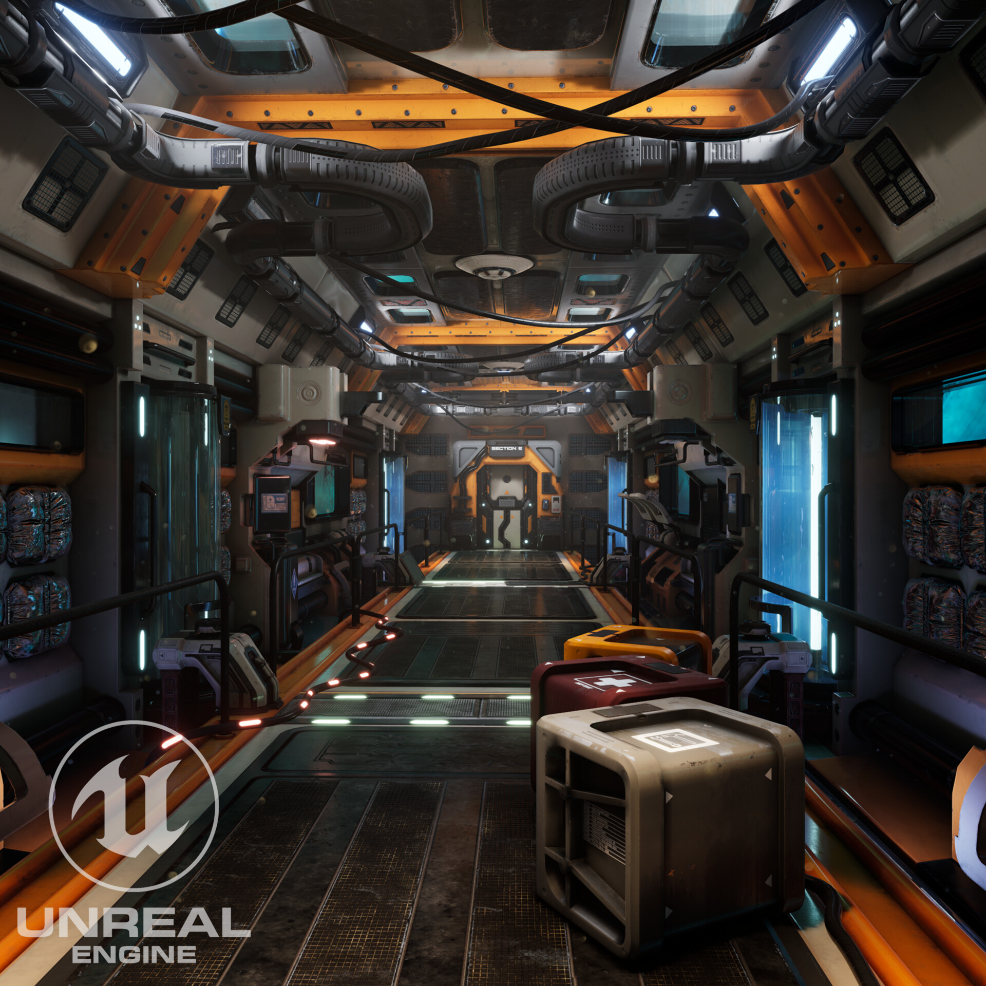 Alberto Catalán - Modular Sci-Fi Corridor-Power Overload (UE4)