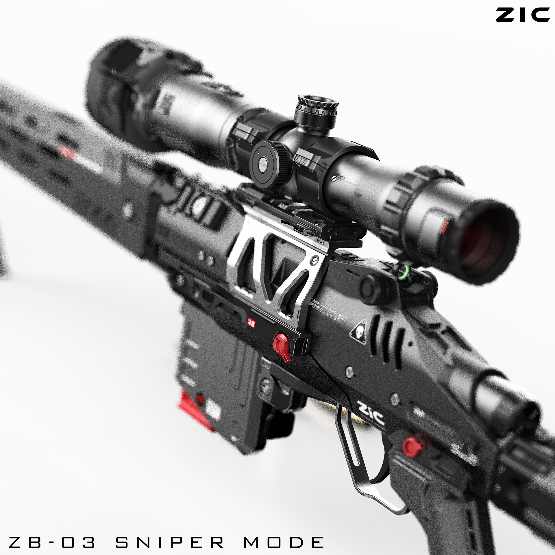 ArtStation - ZB-03 Modular rifle SR