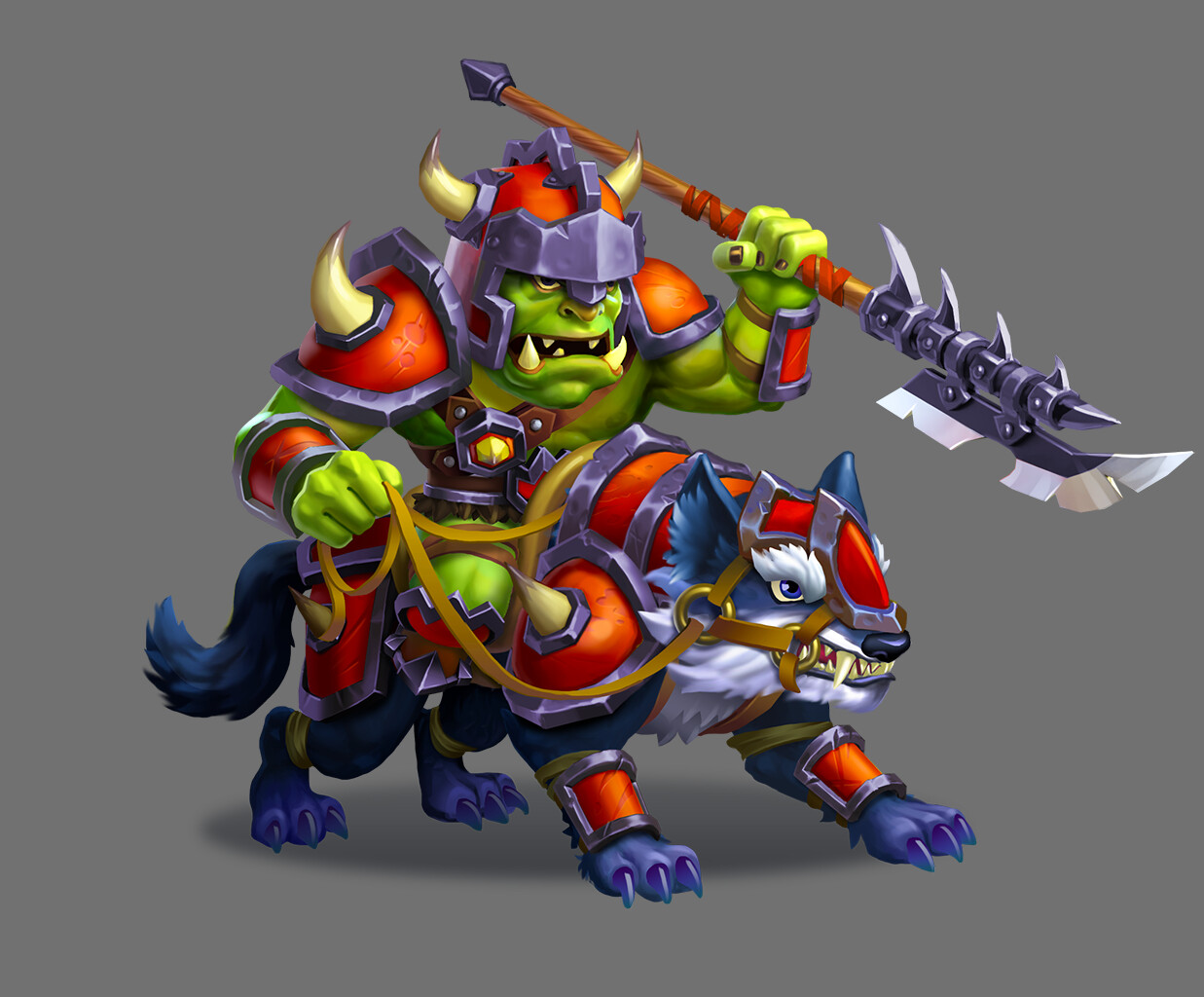 ArtStation - Orc wolf rider