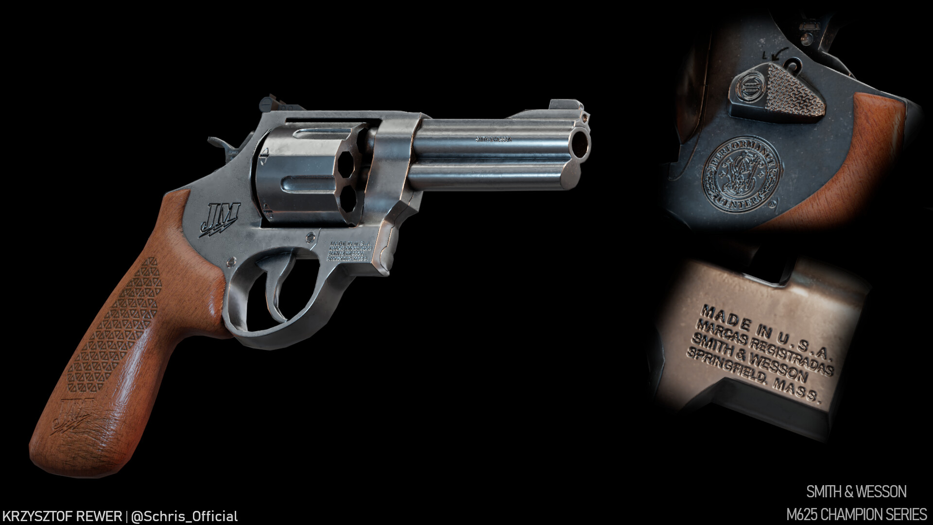 ArtStation - Smith & Wesson Revolver M625, Krzysztof Rewer