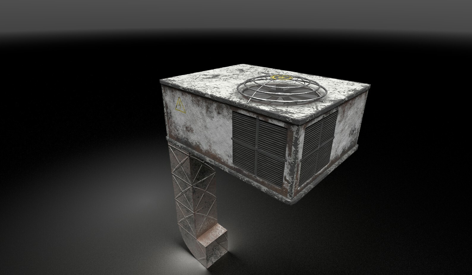 ArtStation - commercial air conditioning unit game asset