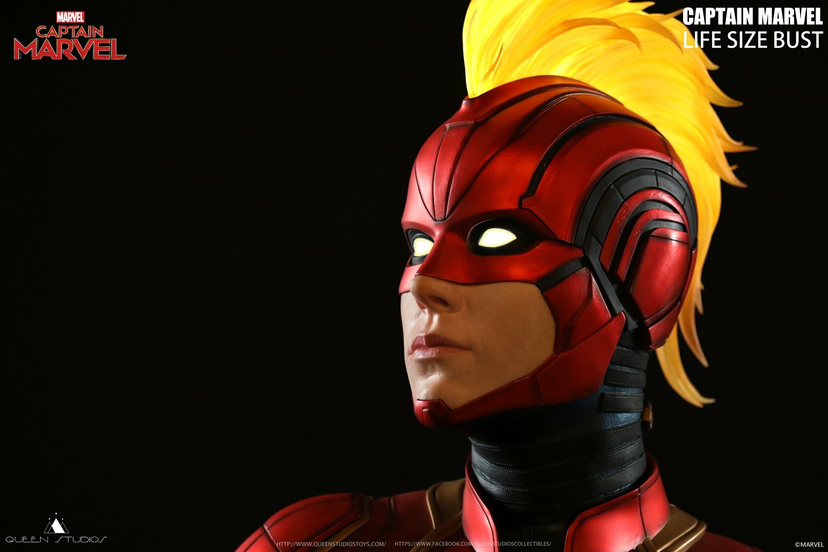 ArtStation - Queen Studios 1:1 Captain Marvel Bust