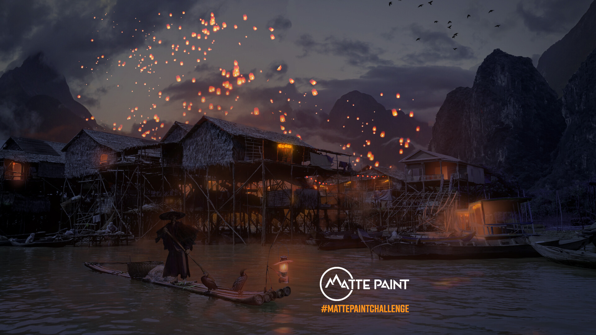 ArtStation - Night Lights - A Sky Lantern Festival