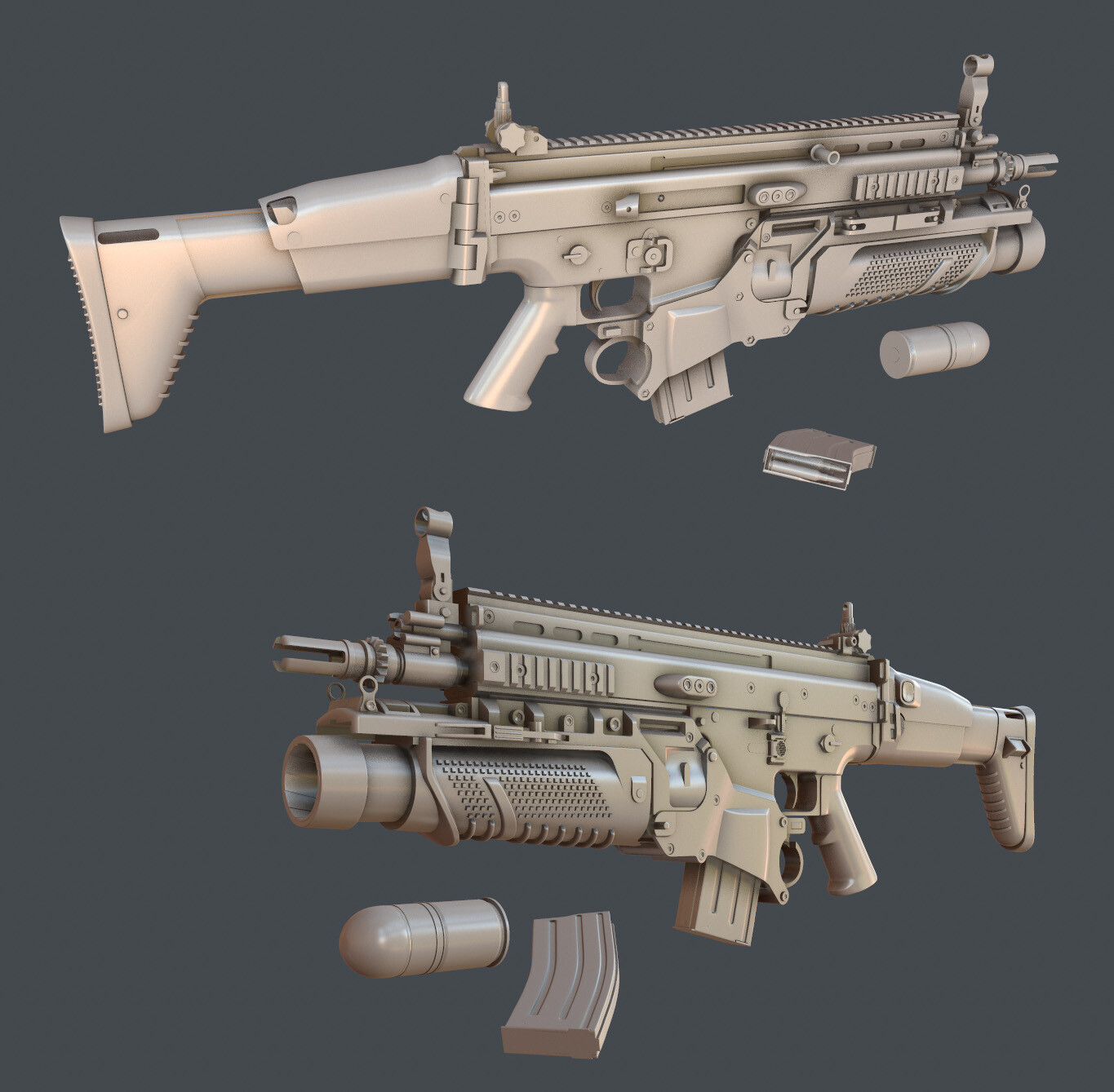 ArtStation - FN SCAR game model