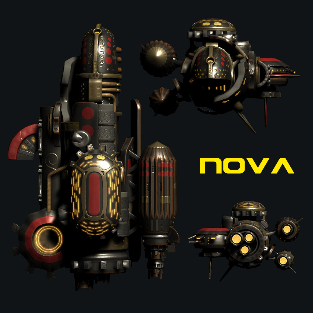 ArtStation - Interstellar Space Genesis - Nova fleet - Low poly version ...