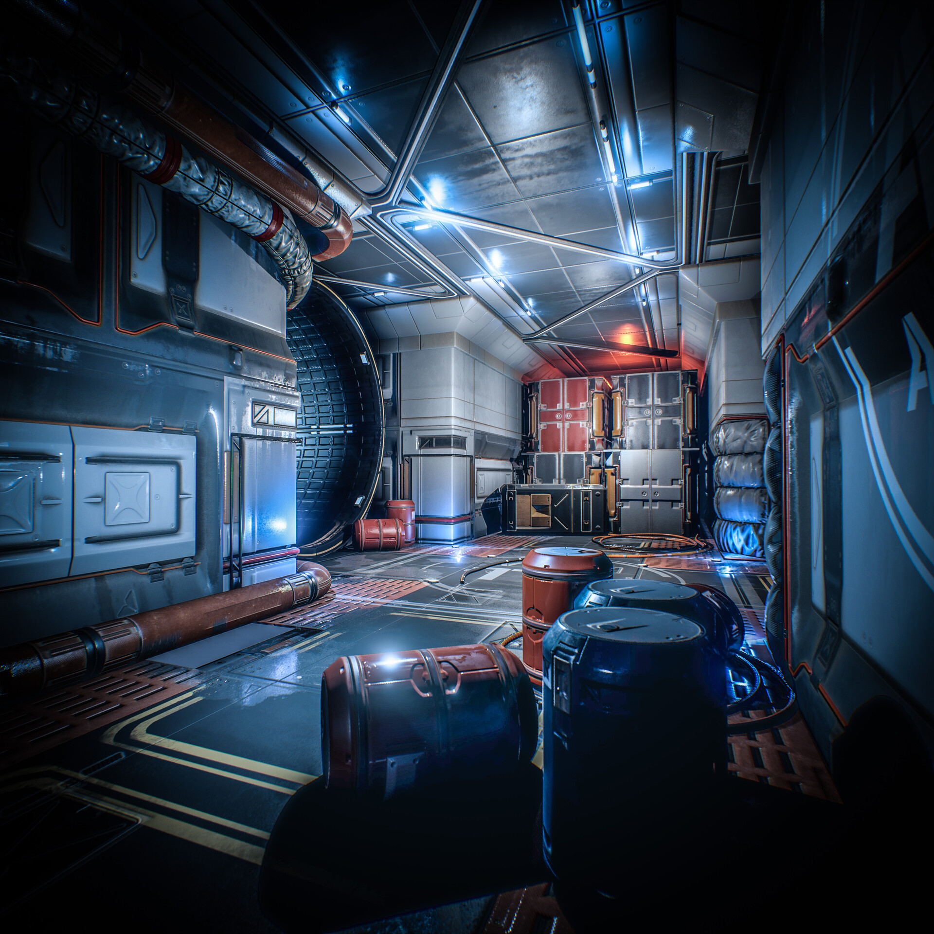 ArtStation - scifi warehouse kitbash