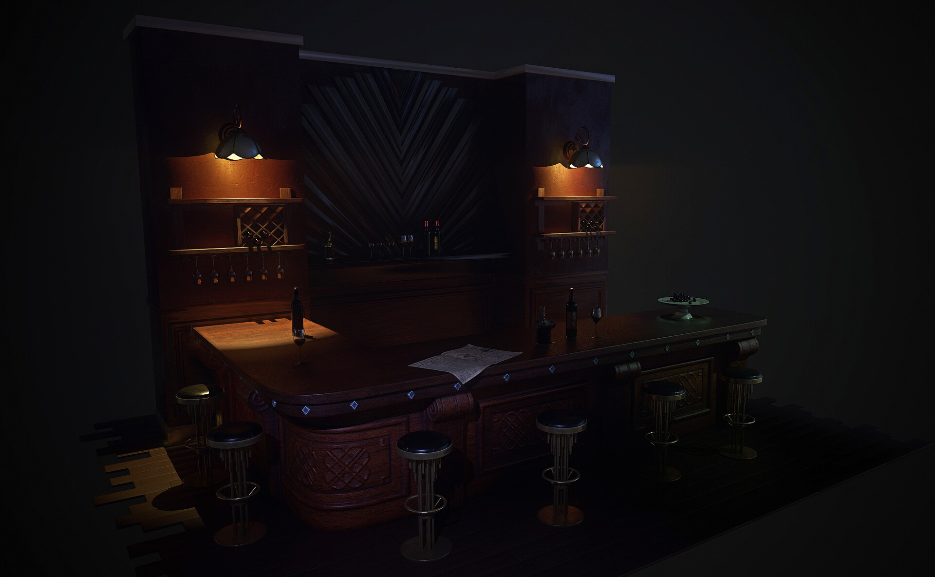 ArtStation - Bar Diorama Breakdown
