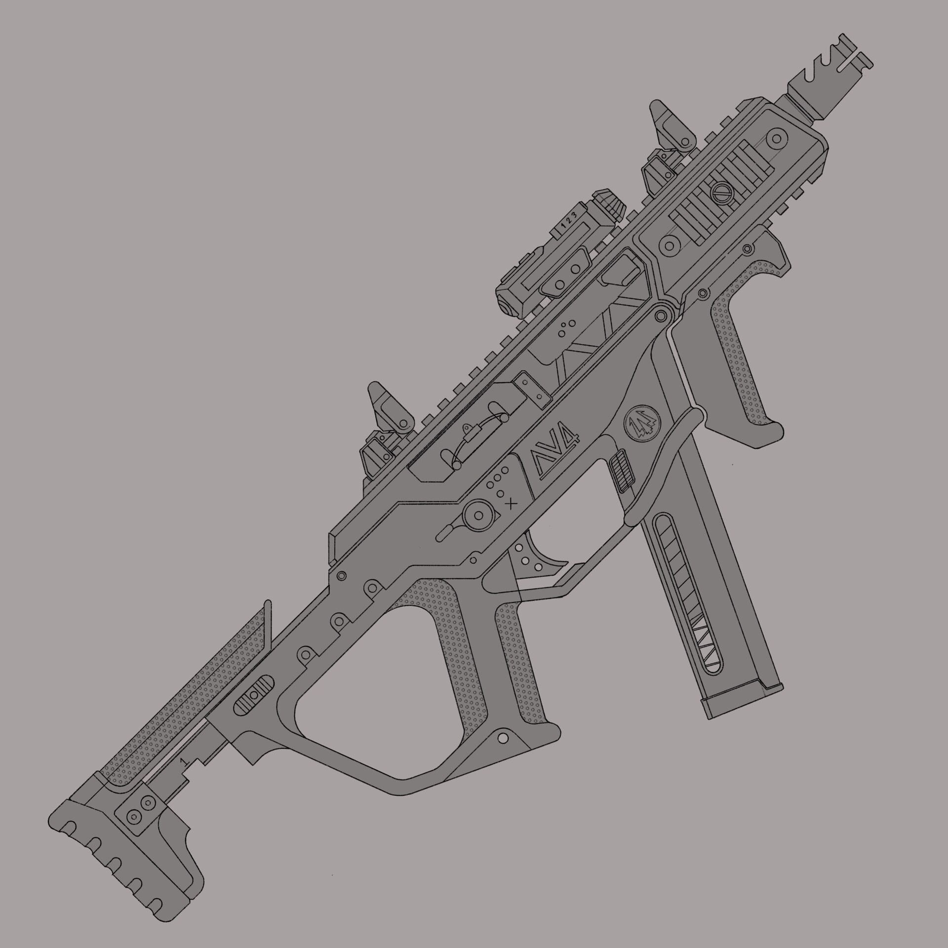 ArtStation - Crow Submachine Gun
