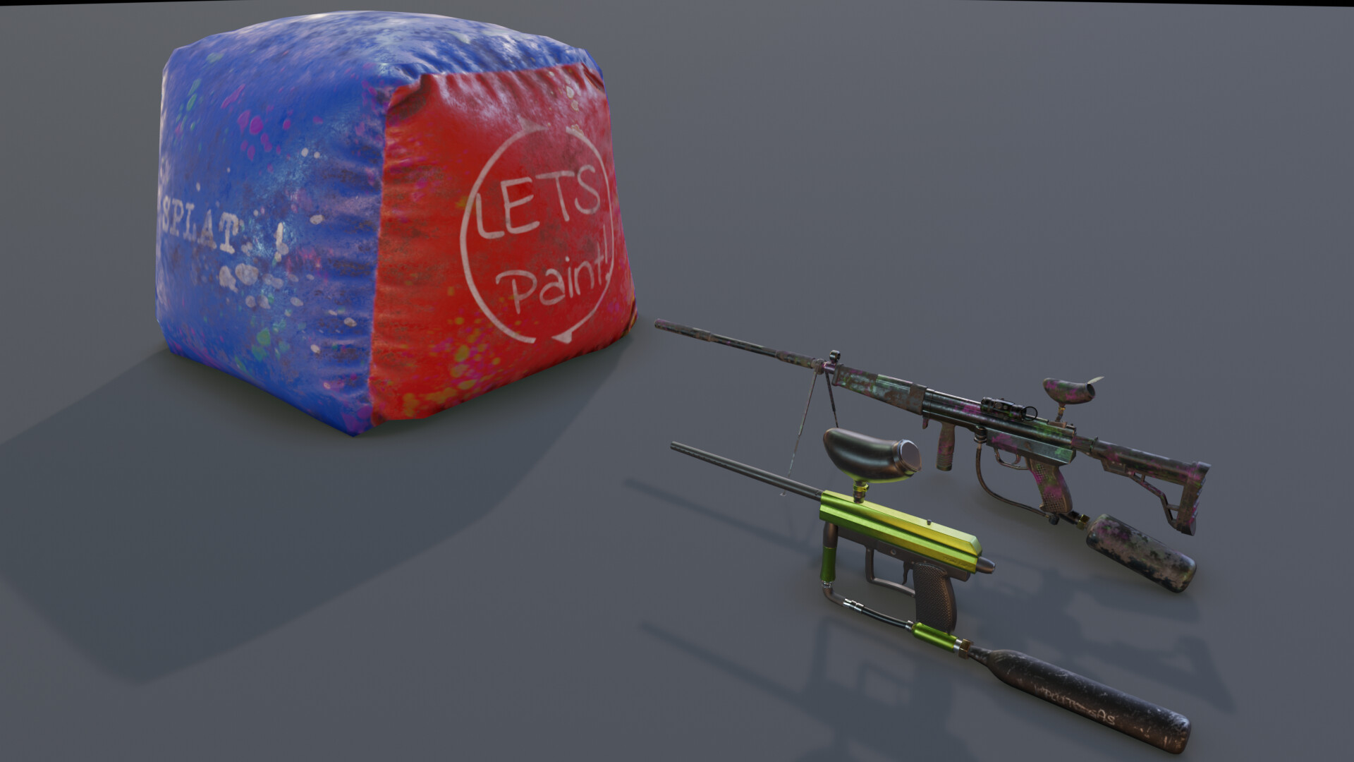 ArtStation - PaintBall Scene. All assets are game ready and textured