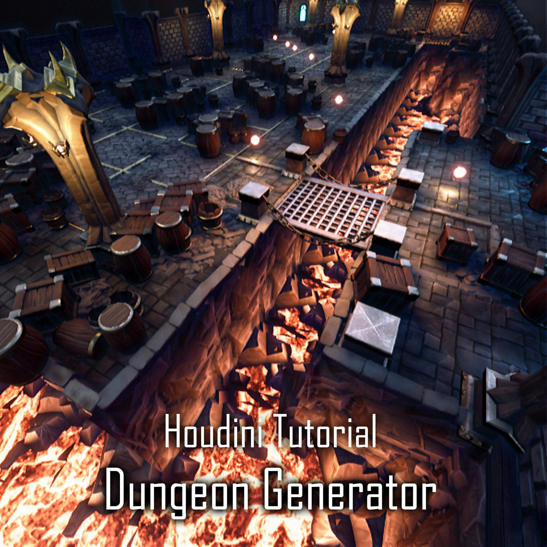 ArtStation - Dungeon Generator with Houdini