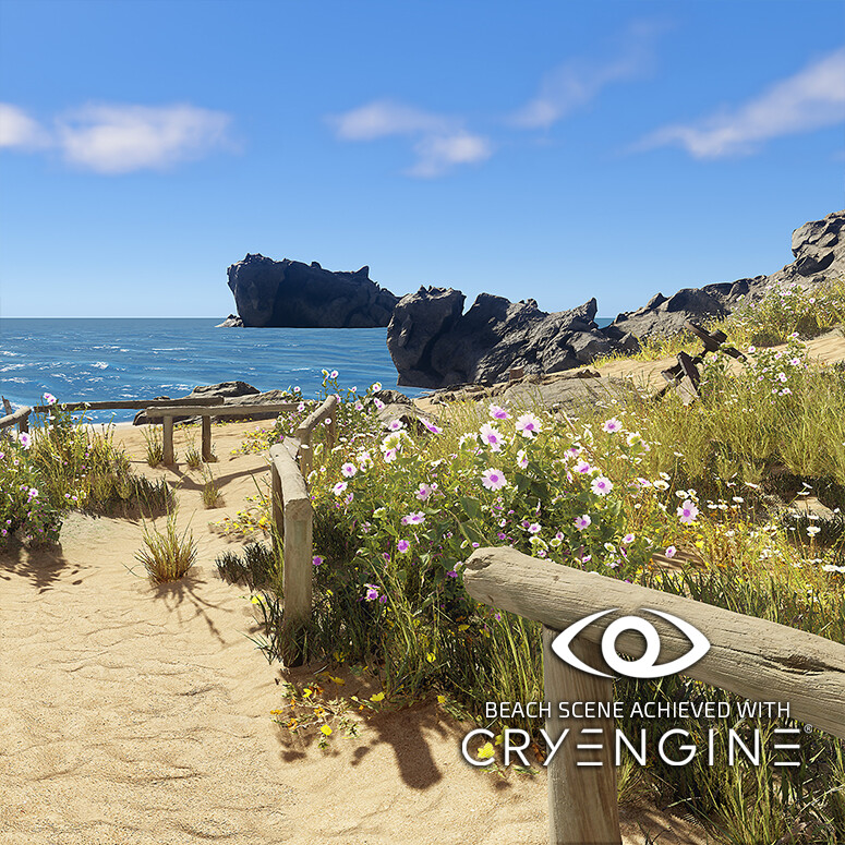 ArtStation - Beach Scene - CryEngine V (5)