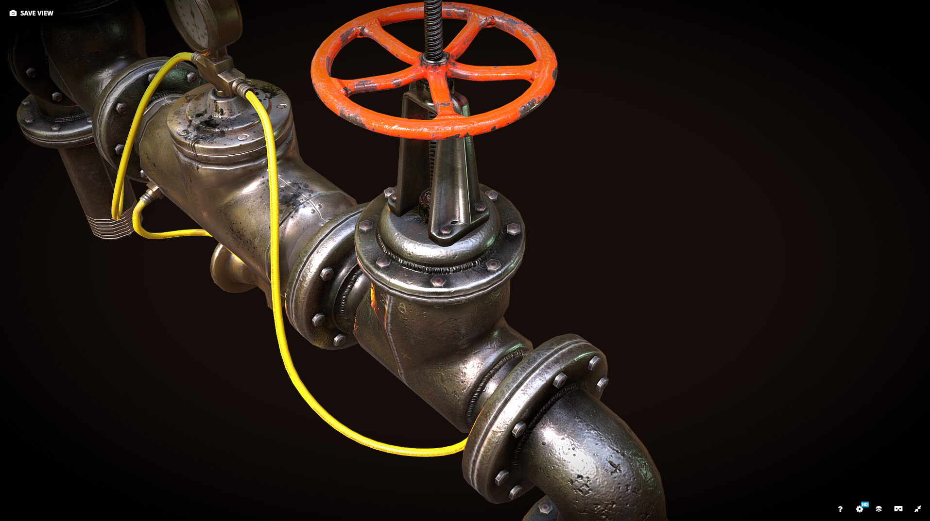 ArtStation - Oil Pipes Joints and Valve