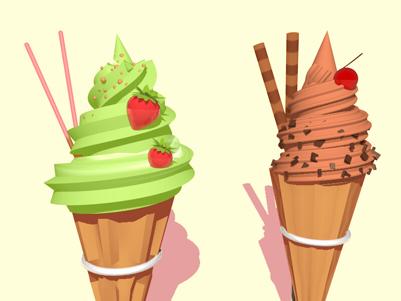 ArtStation - Ice Cream Models