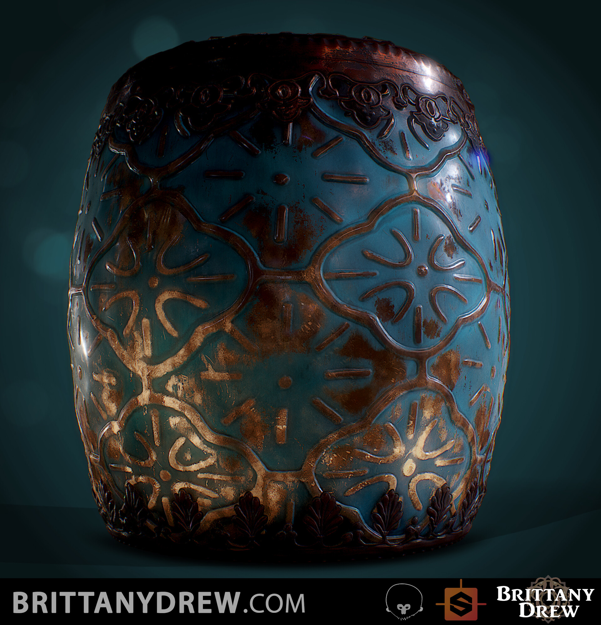 ArtStation - Painted Tea Light Lantern Material Study