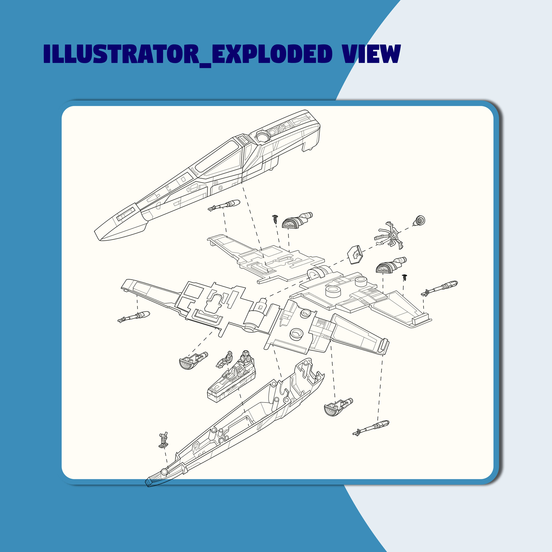 ArtStation - Exploded view concept illustrator