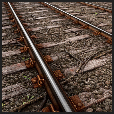 ArtStation - Rail Tracks Texture