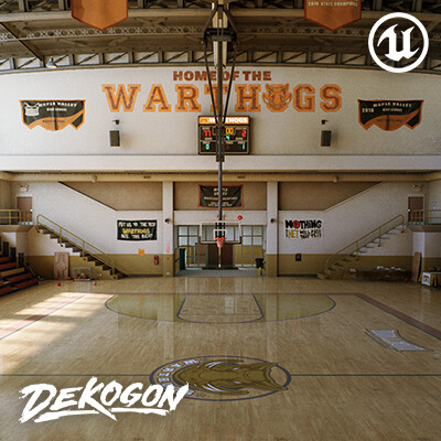 ArtStation - Warthogs Basketball - Highschool Gym (UE4)