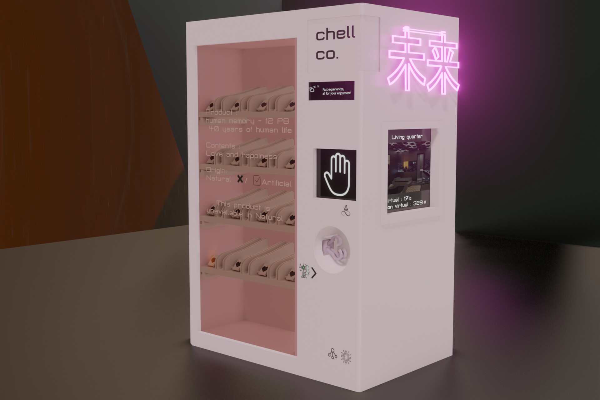 ArtStation - Futuristic Love and Happiness vending machine