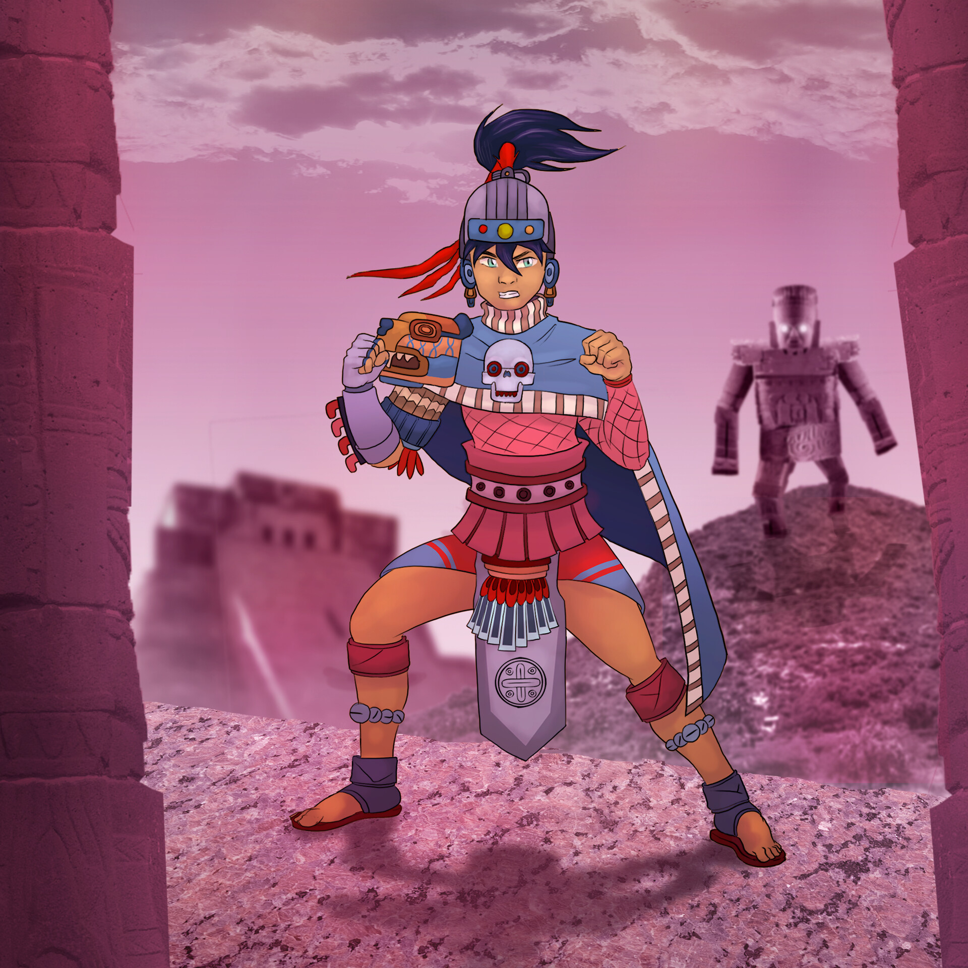 ArtStation - Aztec Saint Seya Knight