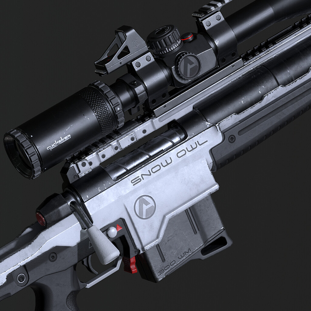 ArtStation - Sniper Rifle - Snow Owl