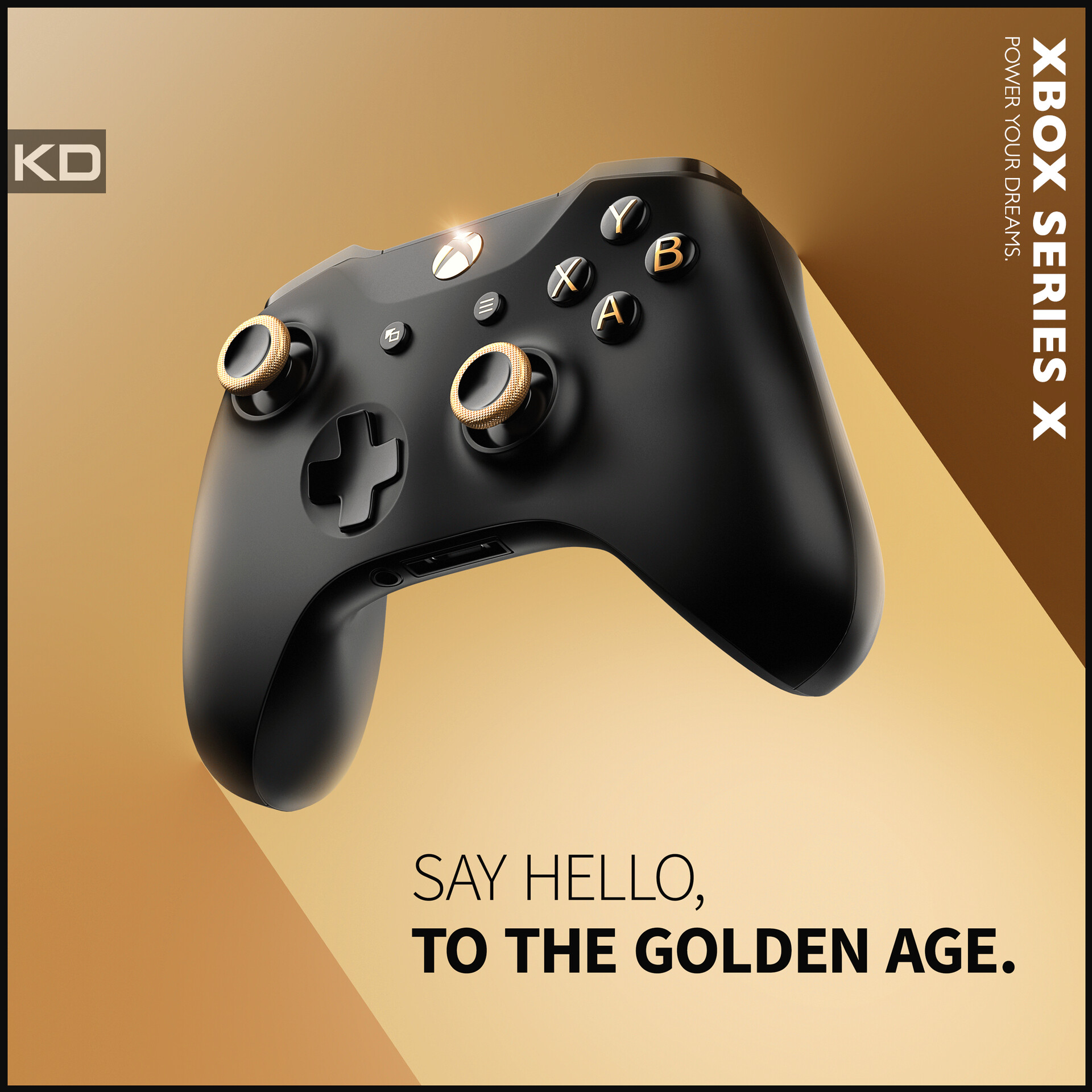 ArtStation - Xbox One Joystick (Golden Edition)