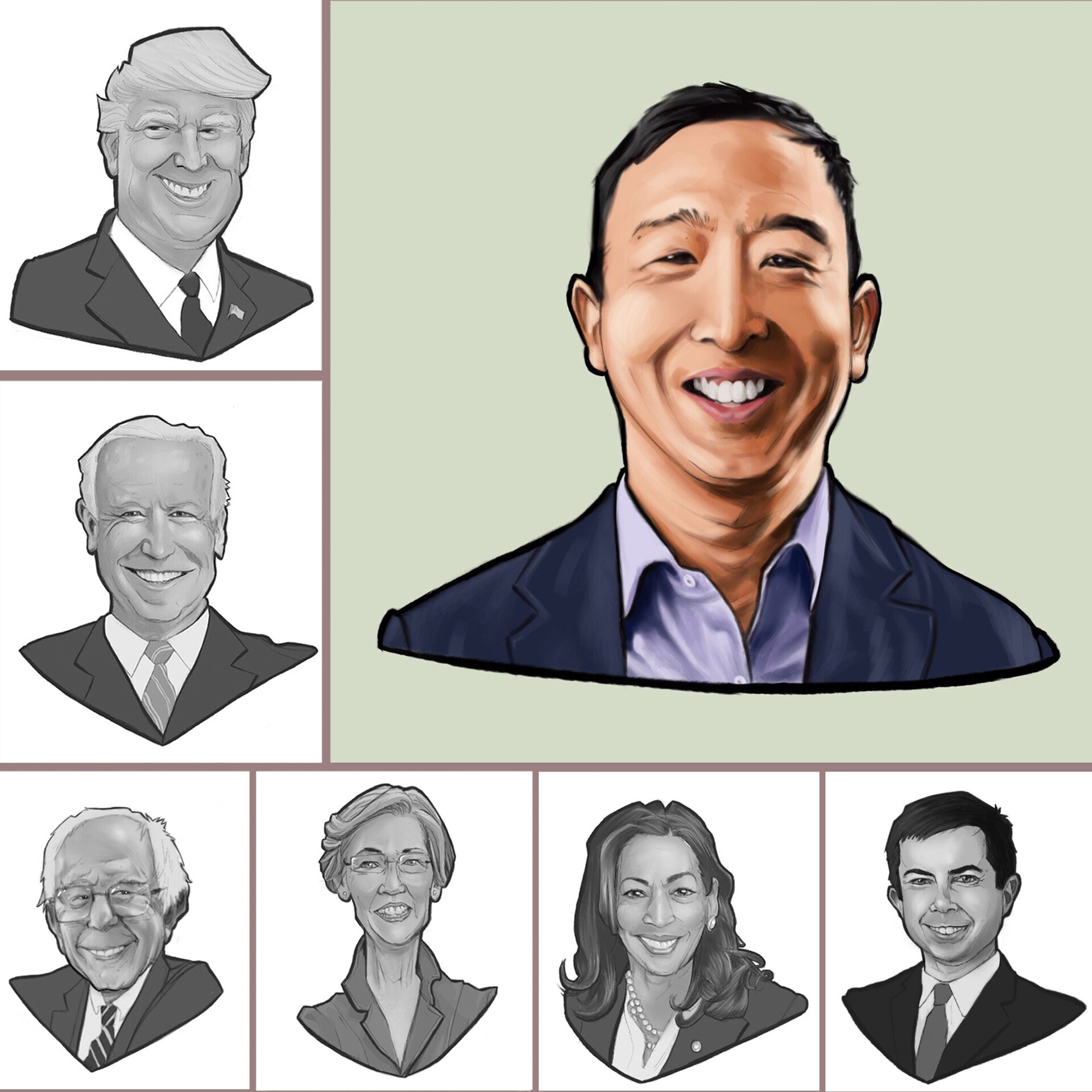 ArtStation - Presidential Candidate Portraits