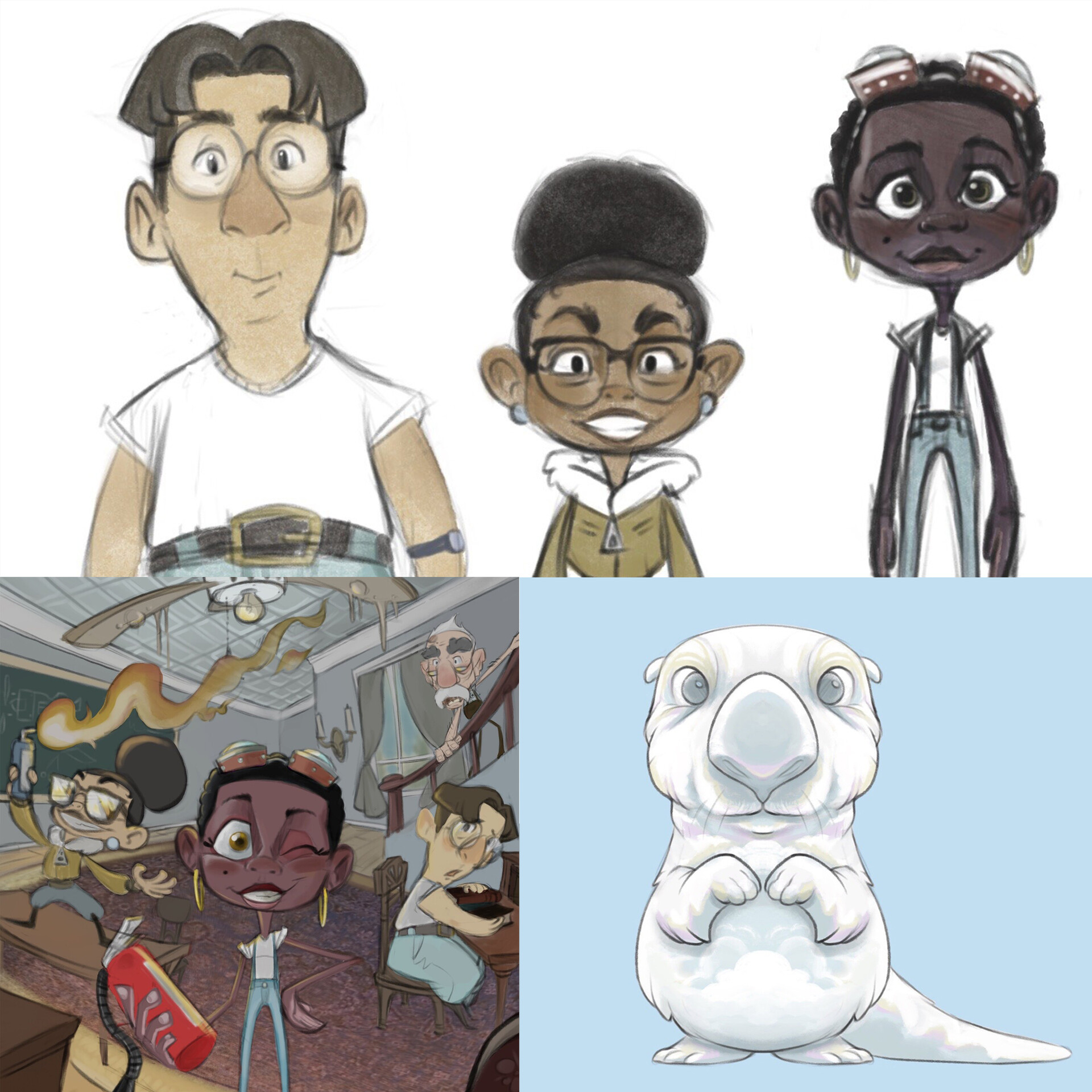 ArtStation - “Flutter” Characters WIP