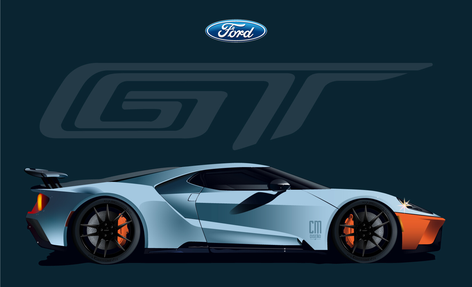 ArtStation - Ford GT | Vector Art