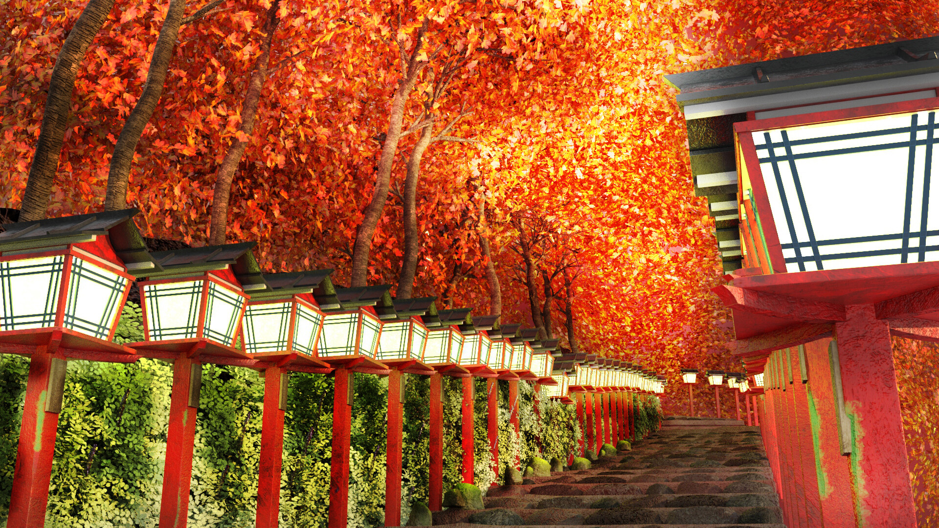 ArtStation - Kyoto lantern festival